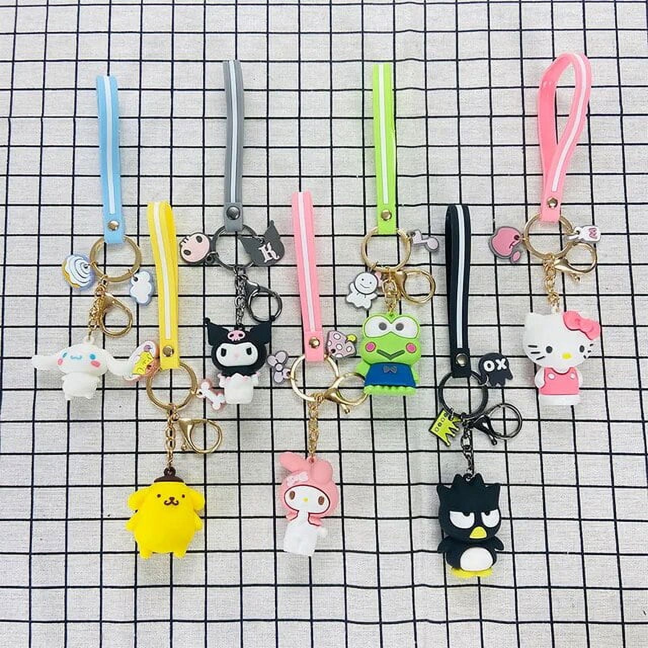 Sanrio Hello Kitty Anime Figurine Kawaii Cat My Melody Rubber Pom Purin ...