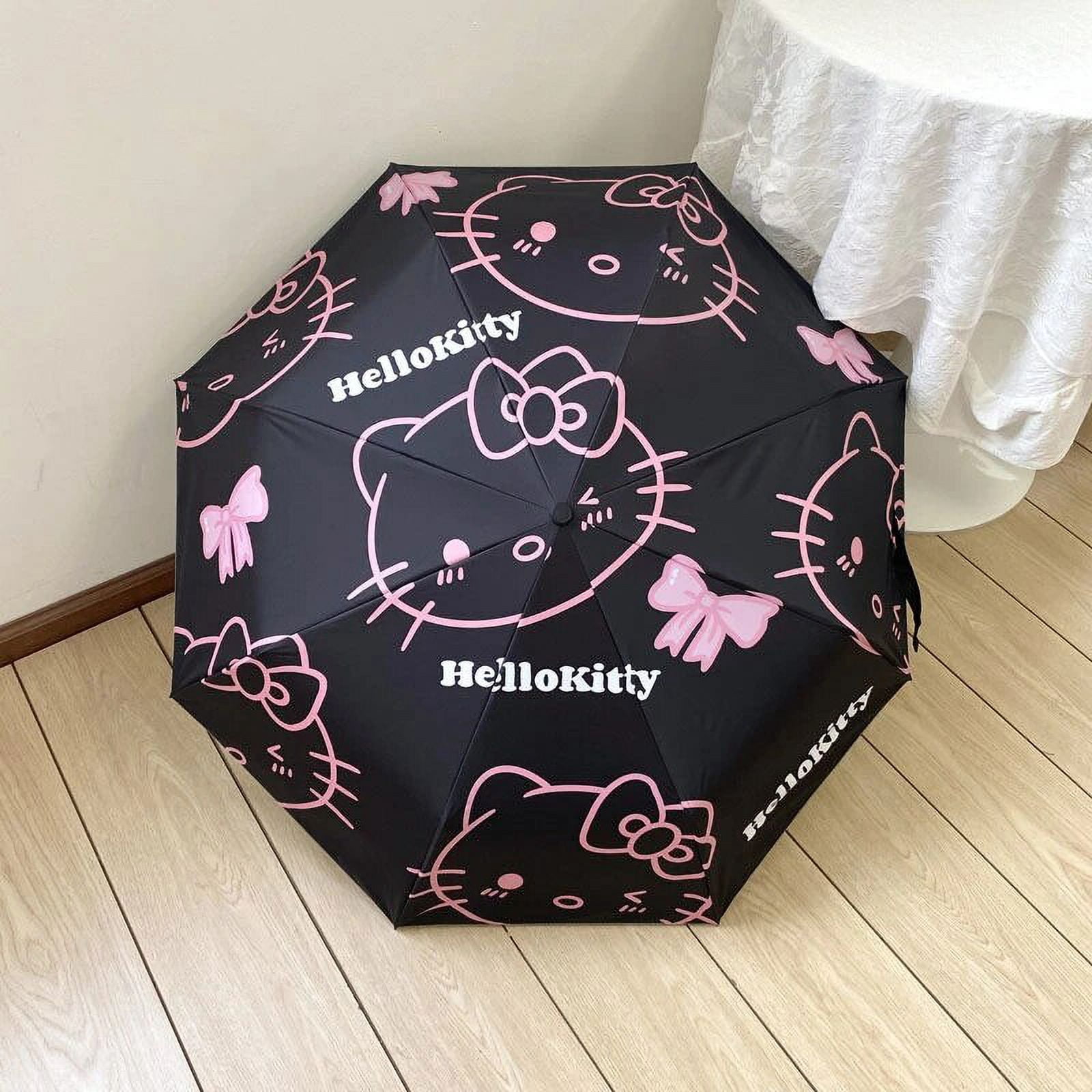 Sanrio Hello Kitty Anime Kawaii Automatic Umbrella Girl Student ...