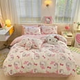Sanrio Hello Kitty Bedding Set Cute Cotton Four Piece Double Queen Size ...
