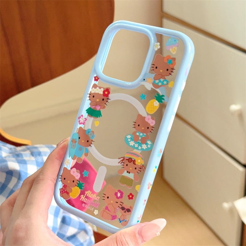 Sanrio Hello Kitty Bikini surf dolphin Clear Phone Case For Magsafe ...