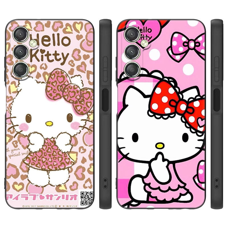 Sanrio Hello Kitty Black Case For Samsung Galaxy A15 A14 A05 A34 A54 ...