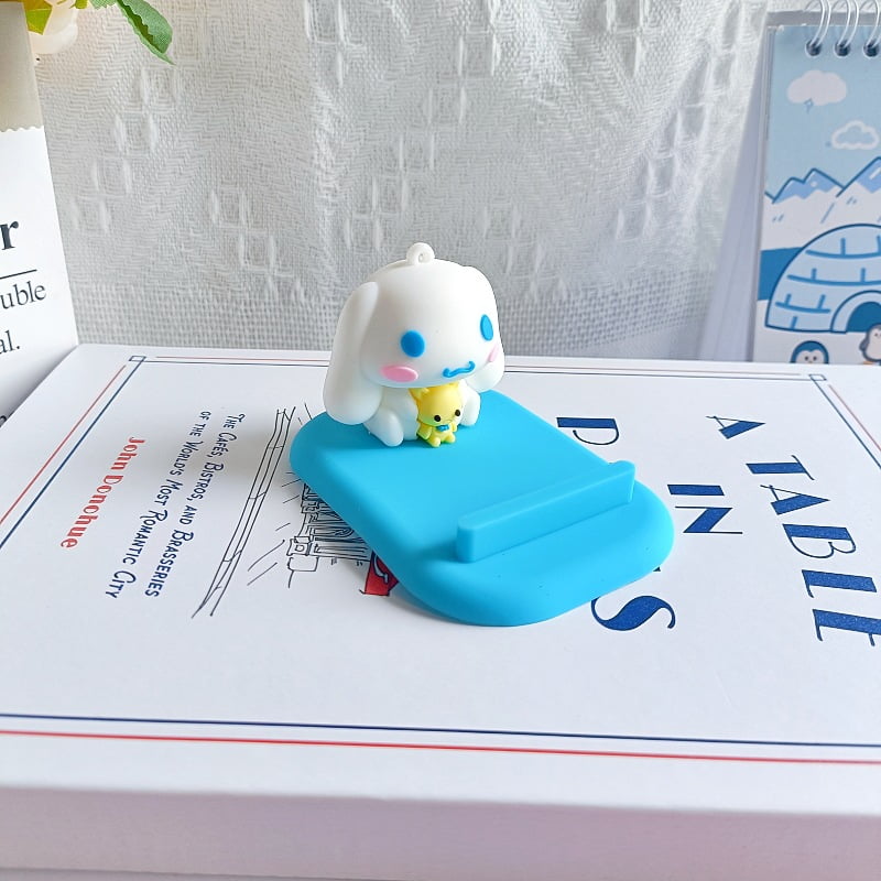 Sanrio Hello Kitty Bluey Kuromi 3D Doll Toys Mobile Phone Stand Anime ...