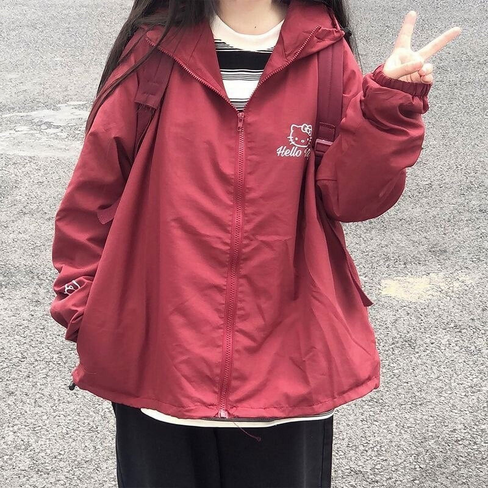 Sanrio Hello Kitty Bomber Jackets New In Outerwears Trendch Coat Female ...