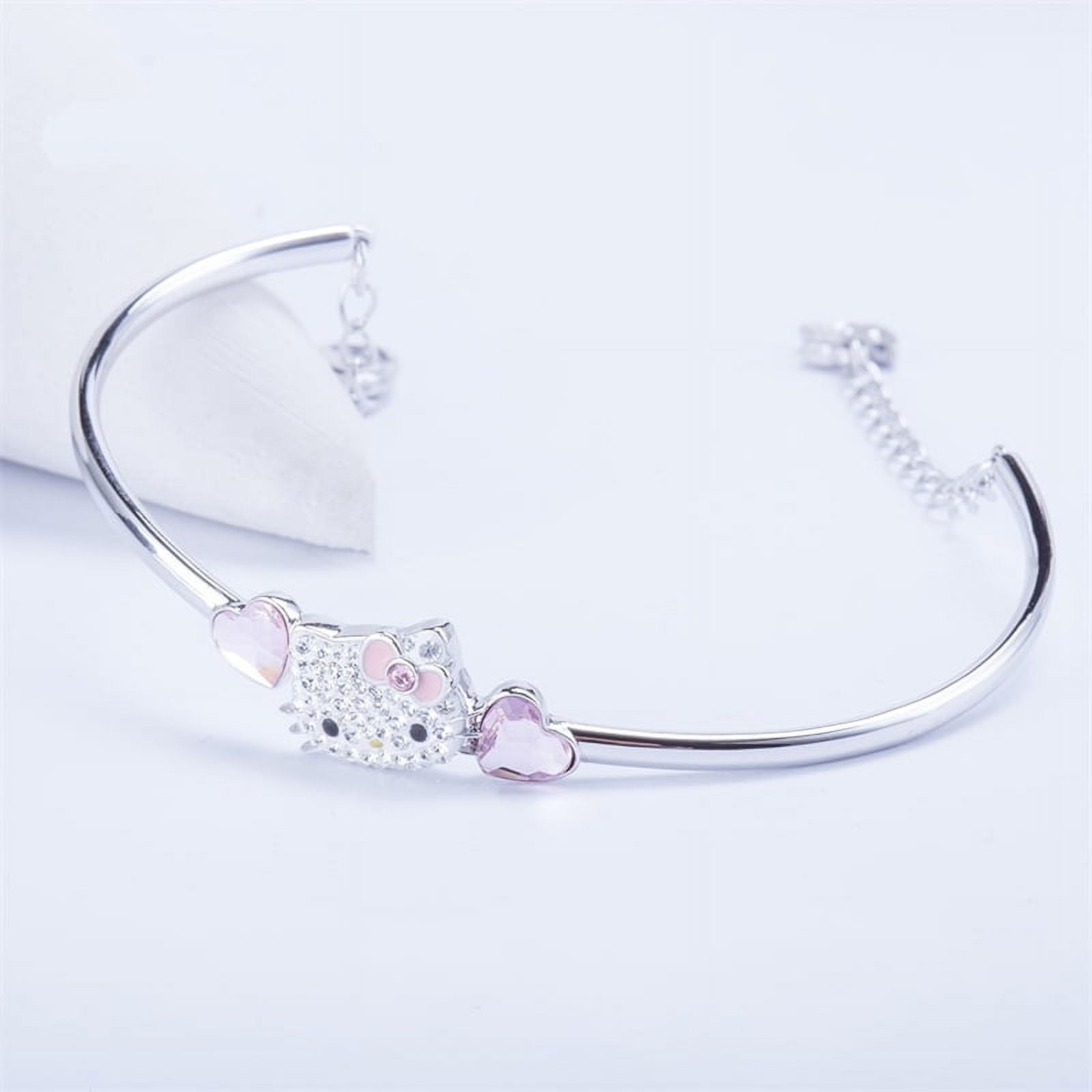 Sanrio Hello Kitty Bracelet Cute Cartoon KT Cat Rhinestone Zircon ...
