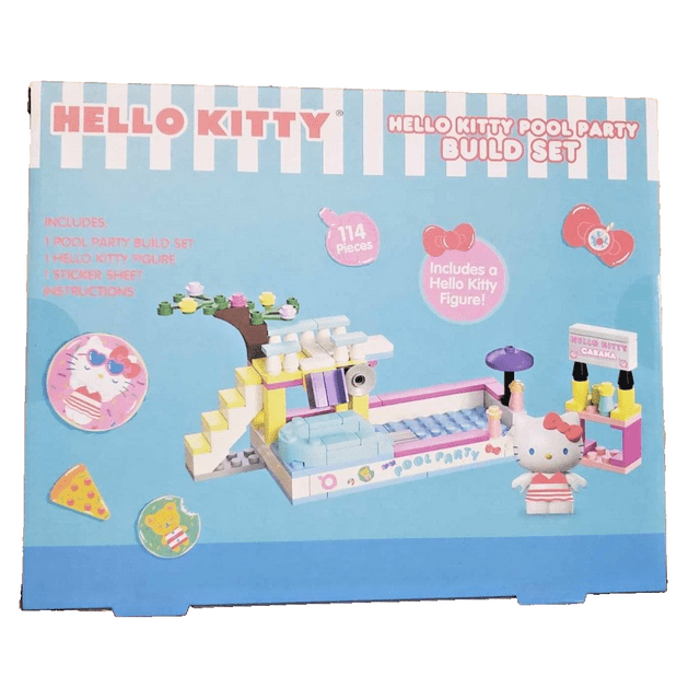 Sanrio Hello Kitty Build Block Building Set & Figure - Pool Party - 114 ...