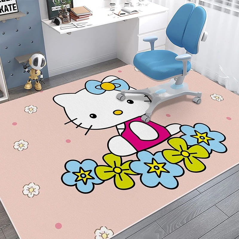 Sanrio Hello Kitty Carpet Kawaii Cartoon Anime Rug Living Room Bedroom ...