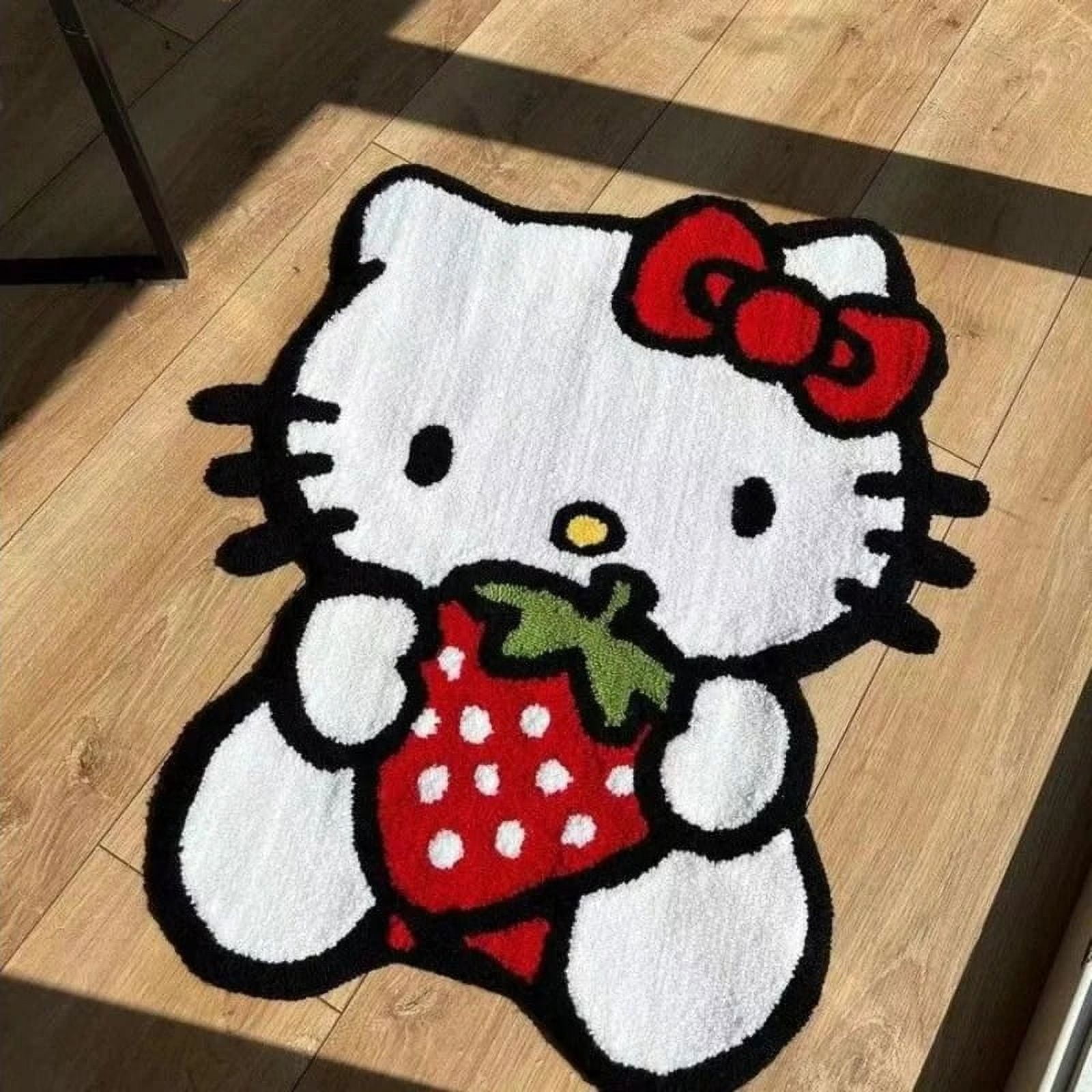 Sanrio Hello Kitty Carpet Kawaii Cartoon Girls Bedroom Fluffy Rug Anime ...