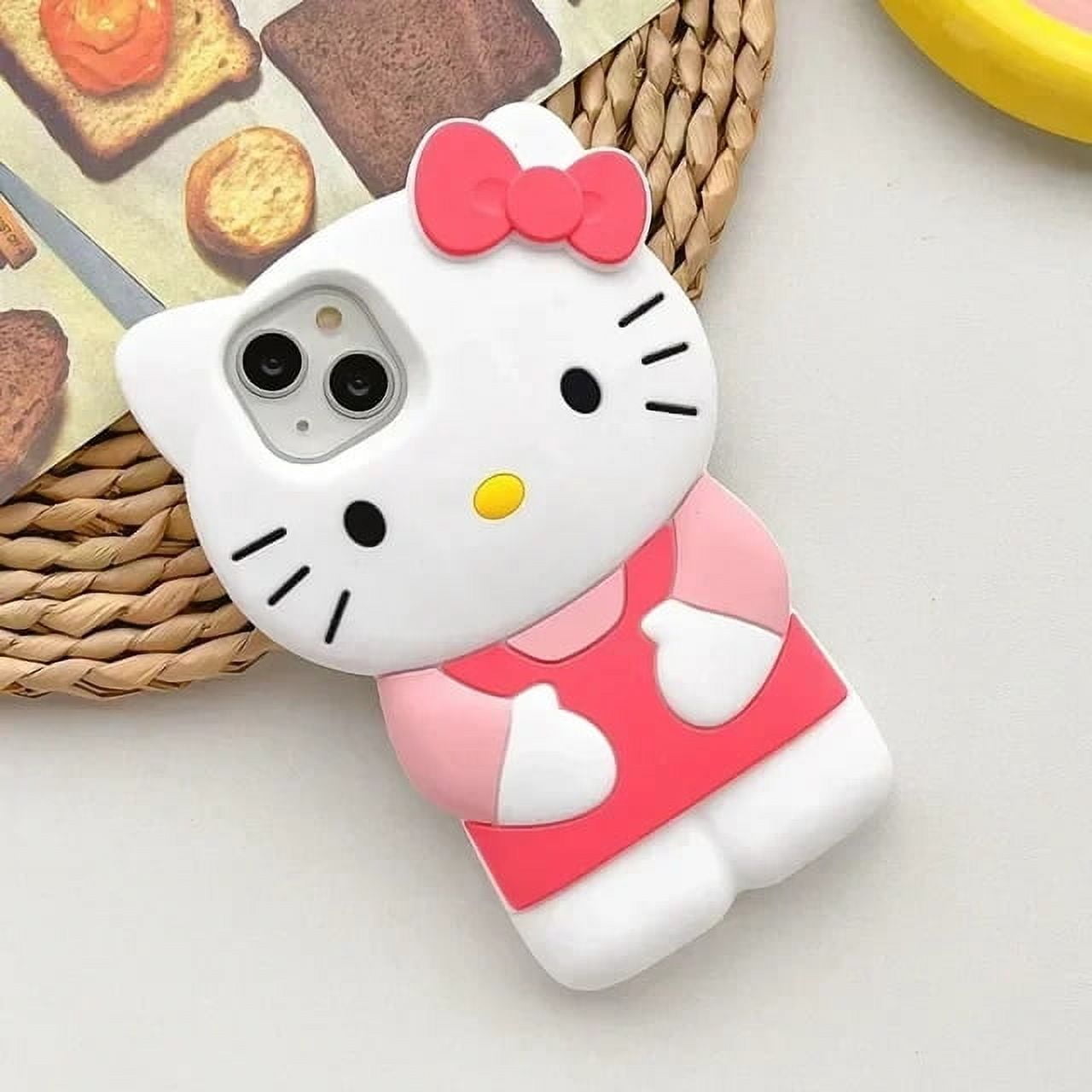 Sanrio Hello Kitty Cartoon 3D Bow Phone Case For iPhone 15 14 13 Pro Max 11 12 13 Pro MINI XR XS ...