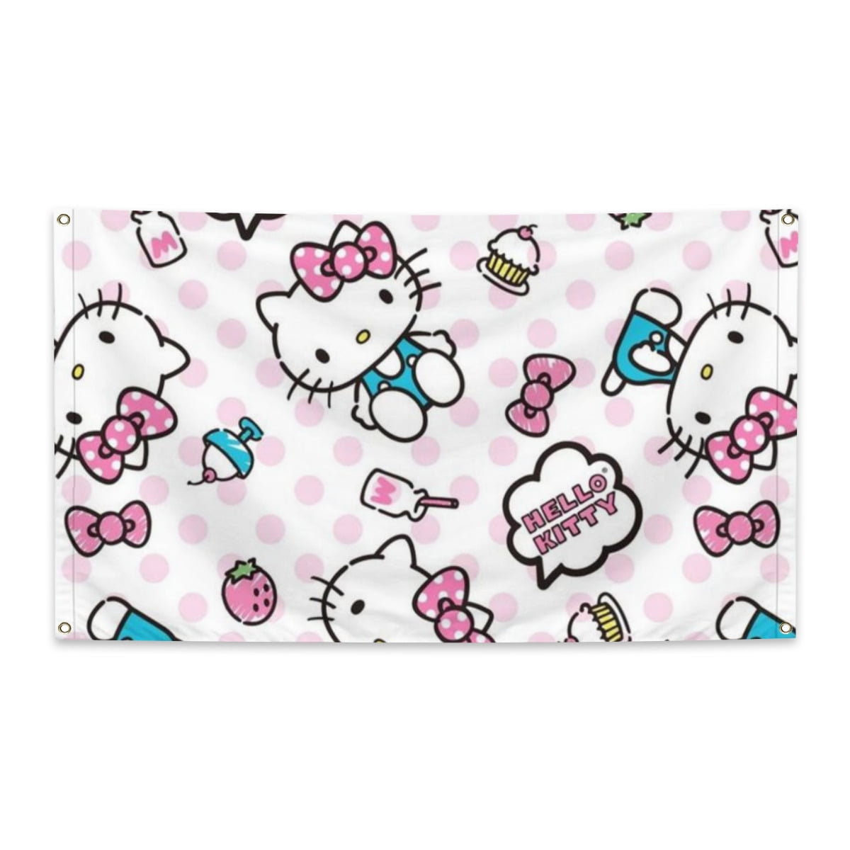 Sanrio Hello Kitty Cartoon 3x5 ft Face Flag - Vivid Color and Fade ...