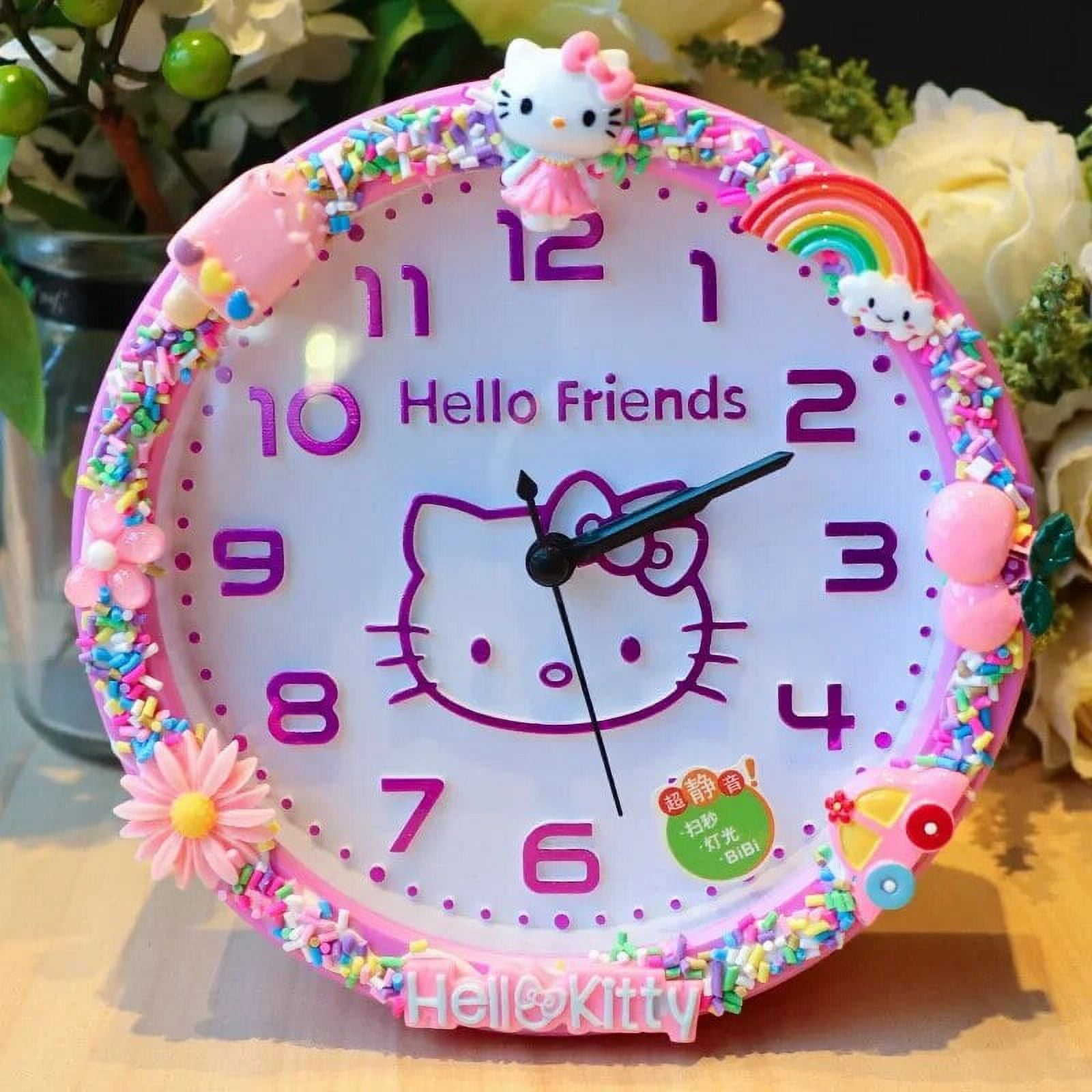 Sanrio Hello Kitty Cartoon Alarm Clock Fashion Cute Alarm Watch Student ...