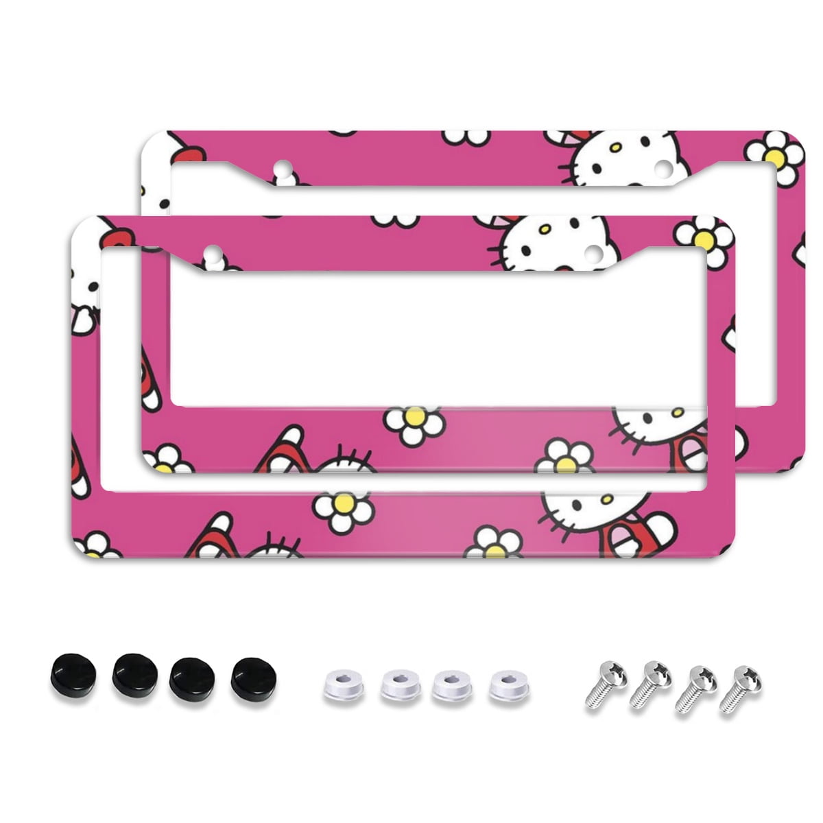 Sanrio Hello Kitty Cartoon Car License Plate Frame 2 Pack, License ...