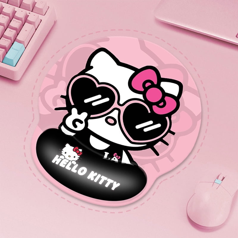 Sanrio Hello Kitty Cartoon Cute Mousepad Wrist Guard Keyboardist ...