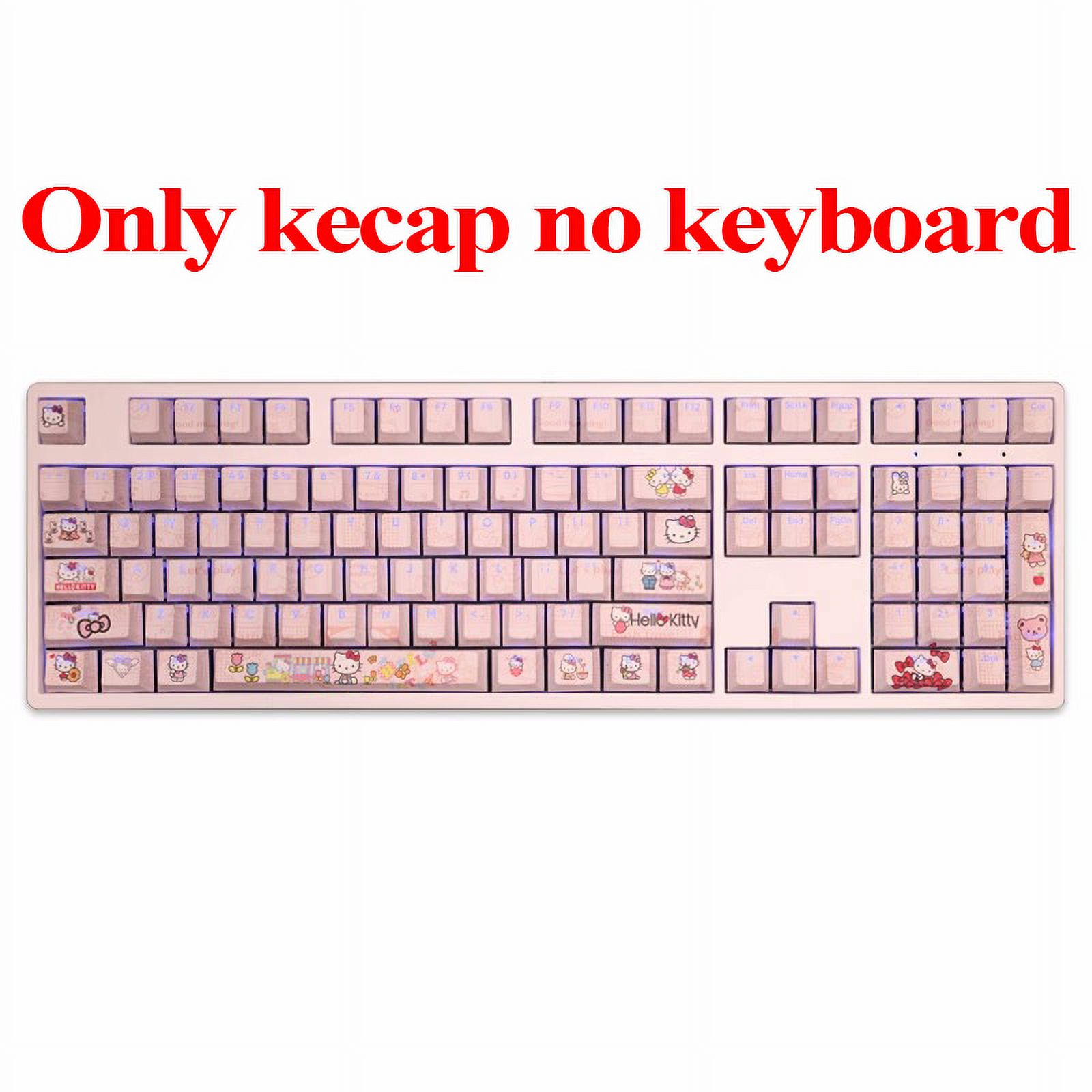 Sanrio Hello Kitty Cartoon Keycap 108 Keys Pbt Kawaii Mechanical ...