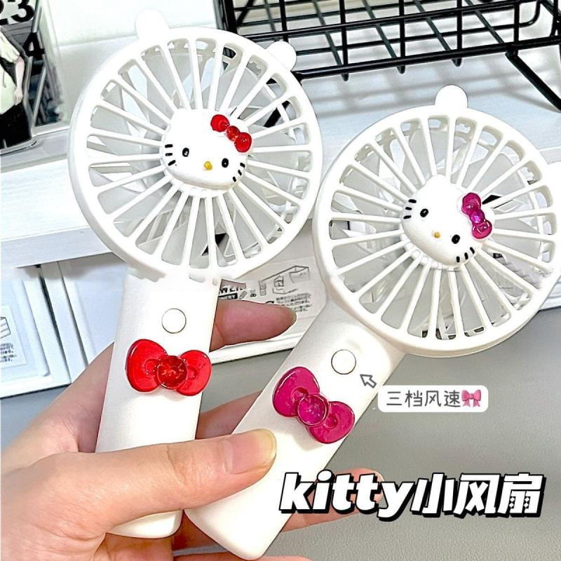 Sanrio Hello Kitty Cartoon Kids Fan Student Portable Mini Electric Fan ...