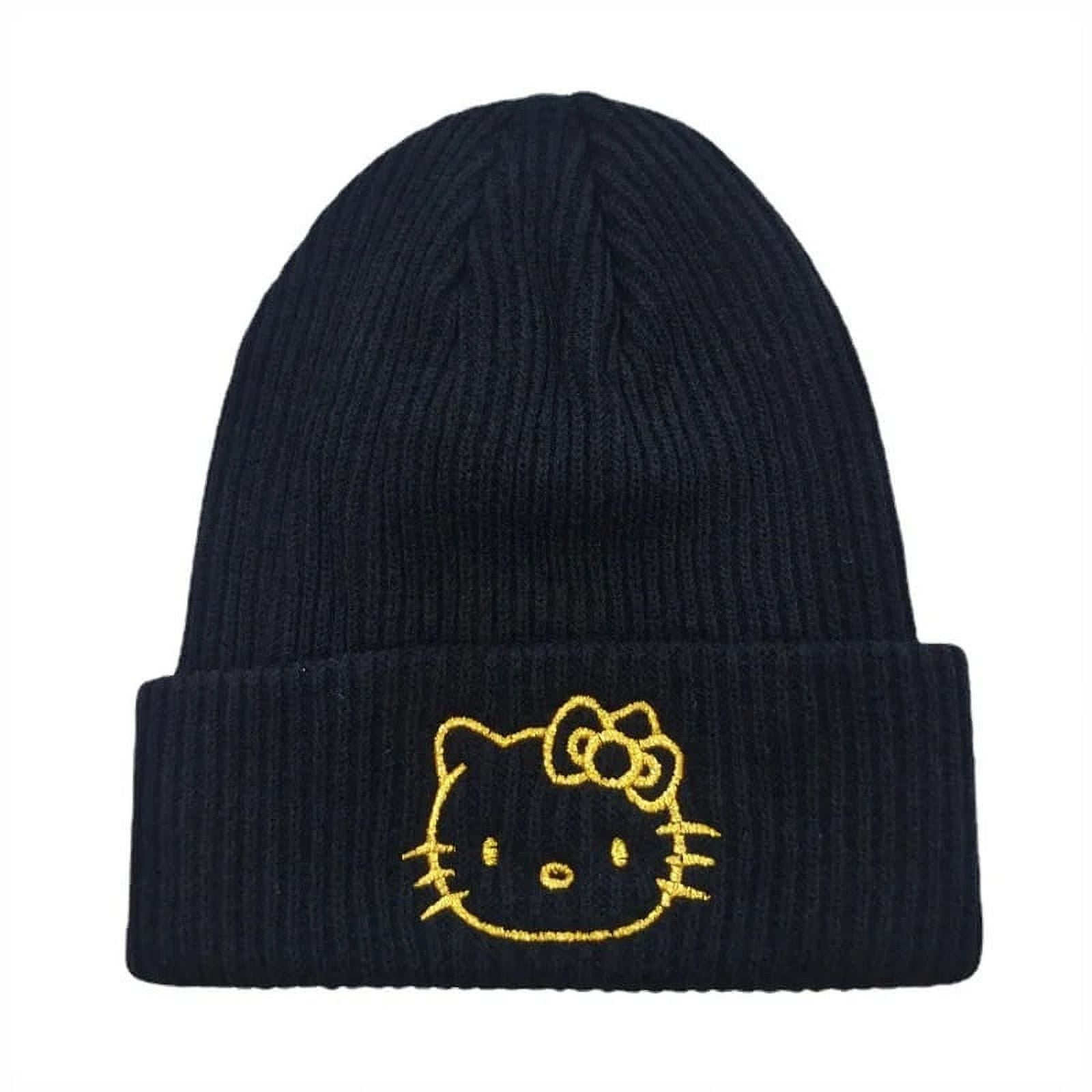 Sanrio Hello Kitty Cartoon Knitted Hat Anime Cinnamoroll Kuromi My ...