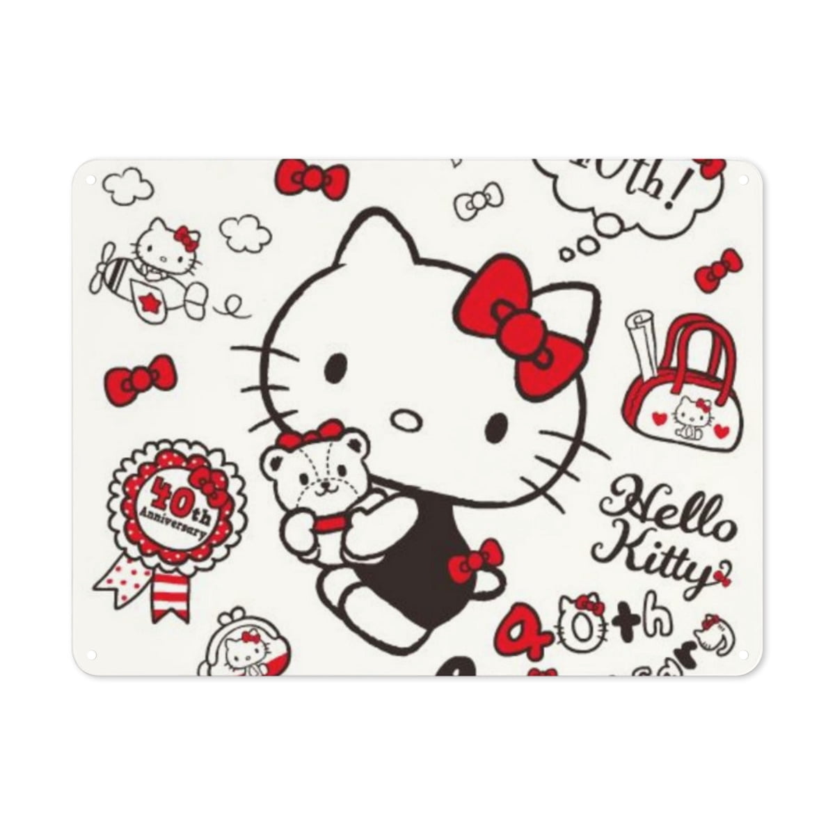 Sanrio Hello Kitty Cartoon Metal Poster Metal Sign Home Bar Cafe Farm ...