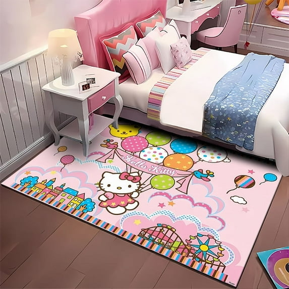 Sanrio Hello Kitty Cartoon Pattern Living Room Bedroom Carpet Bedside ...