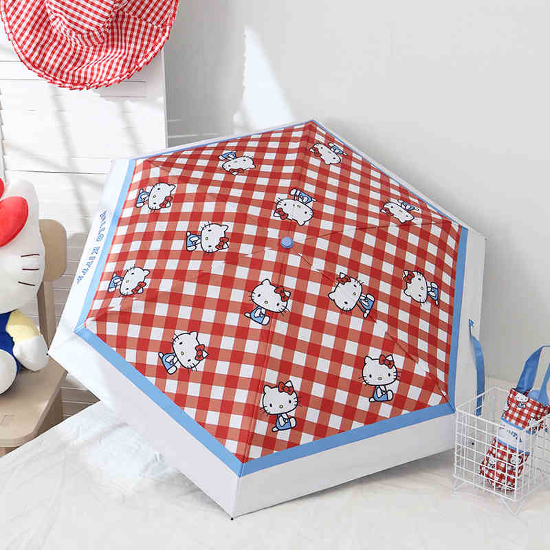 Sanrio Hello Kitty Cartoon Umbrella Sunscreen Proof Parasol Anime ...
