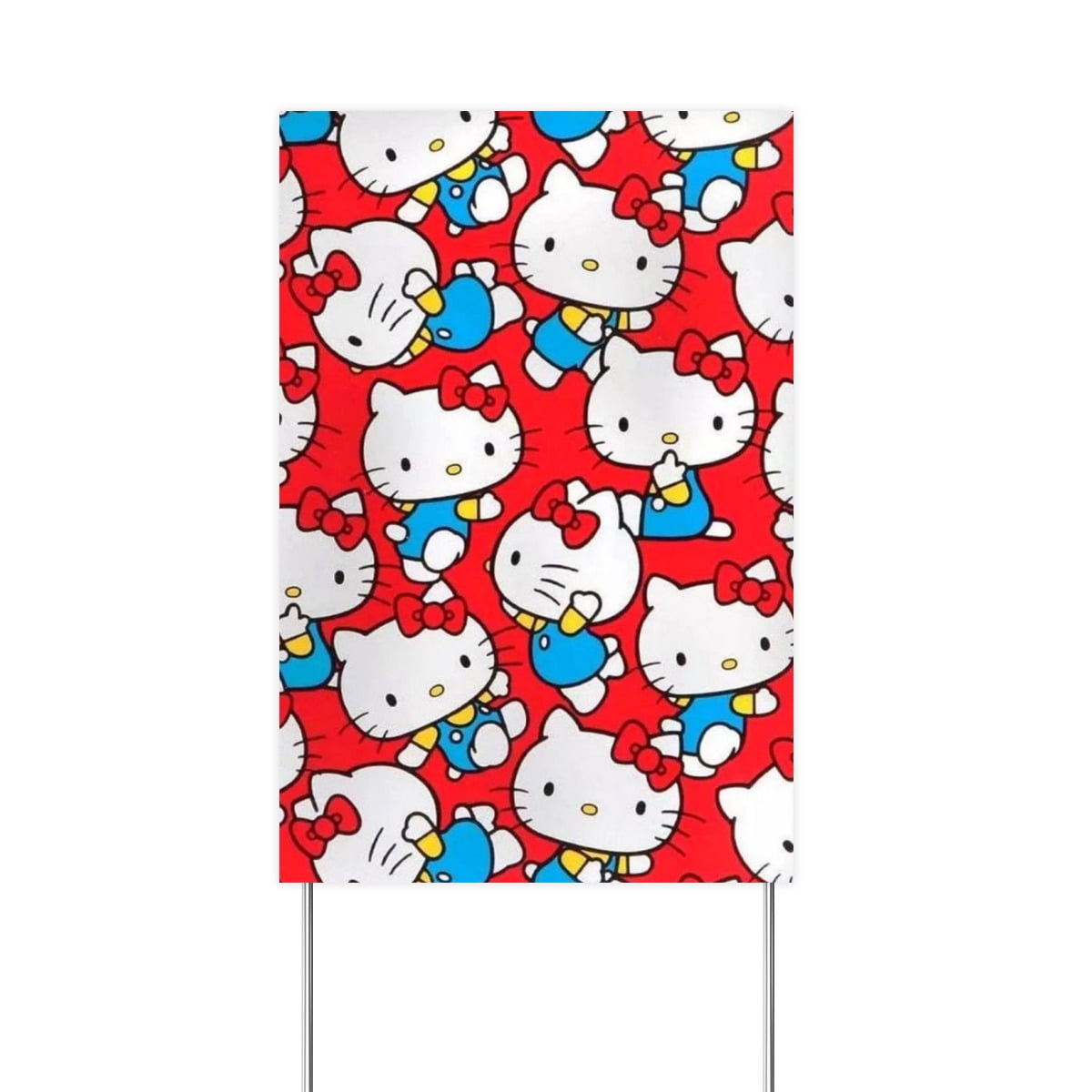 Sanrio Hello Kitty Cartoon Yard Sign Garden Club Farm Bathroom Wall ...