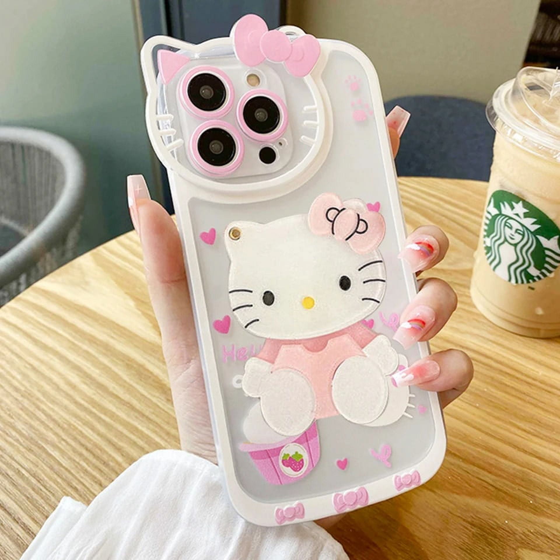 Sanrio Hello Kitty Cases For iPhone 14 13 11 12 Pro Max XS XR 7 8 Plus SE2020 With Cosmetic ...