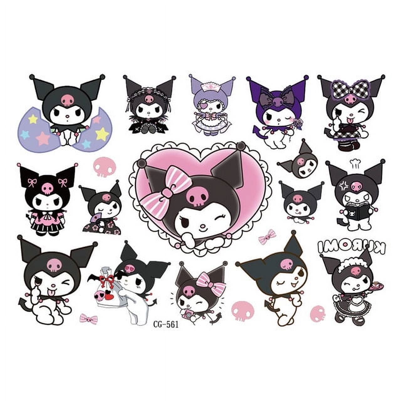 Sanrio Hello Kitty Cat Tattoo Sticker Kuromi Mymelody Tattoos ...