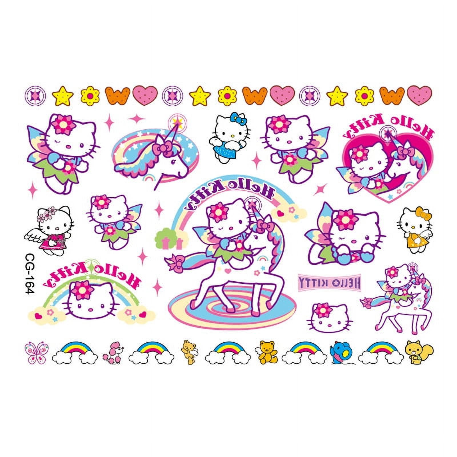 Sanrio Hello Kitty Cat Tattoo Sticker Kuromi Mymelody Tattoos ...