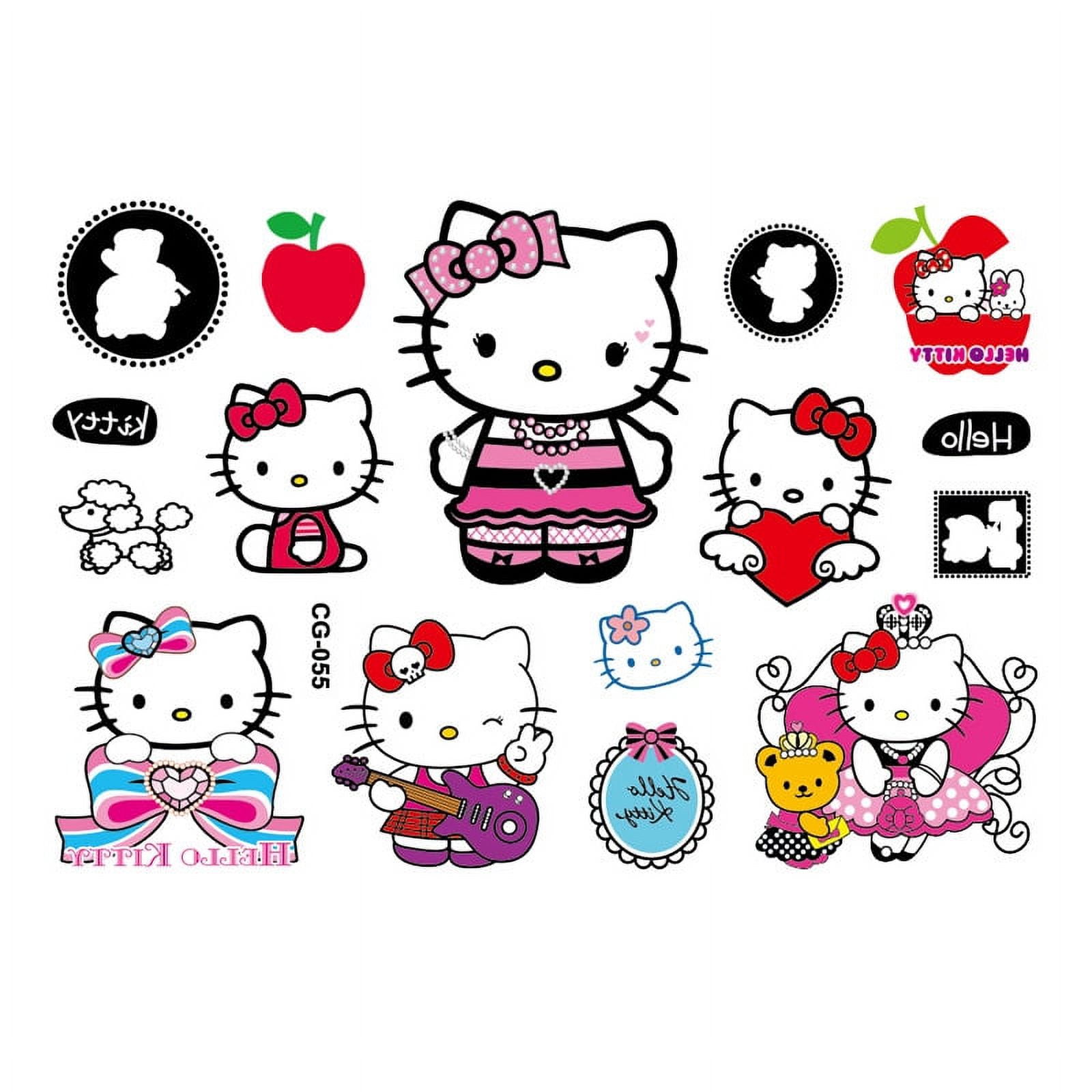 Sanrio Hello Kitty Cat Tattoo Sticker Kuromi Mymelody Tattoos ...