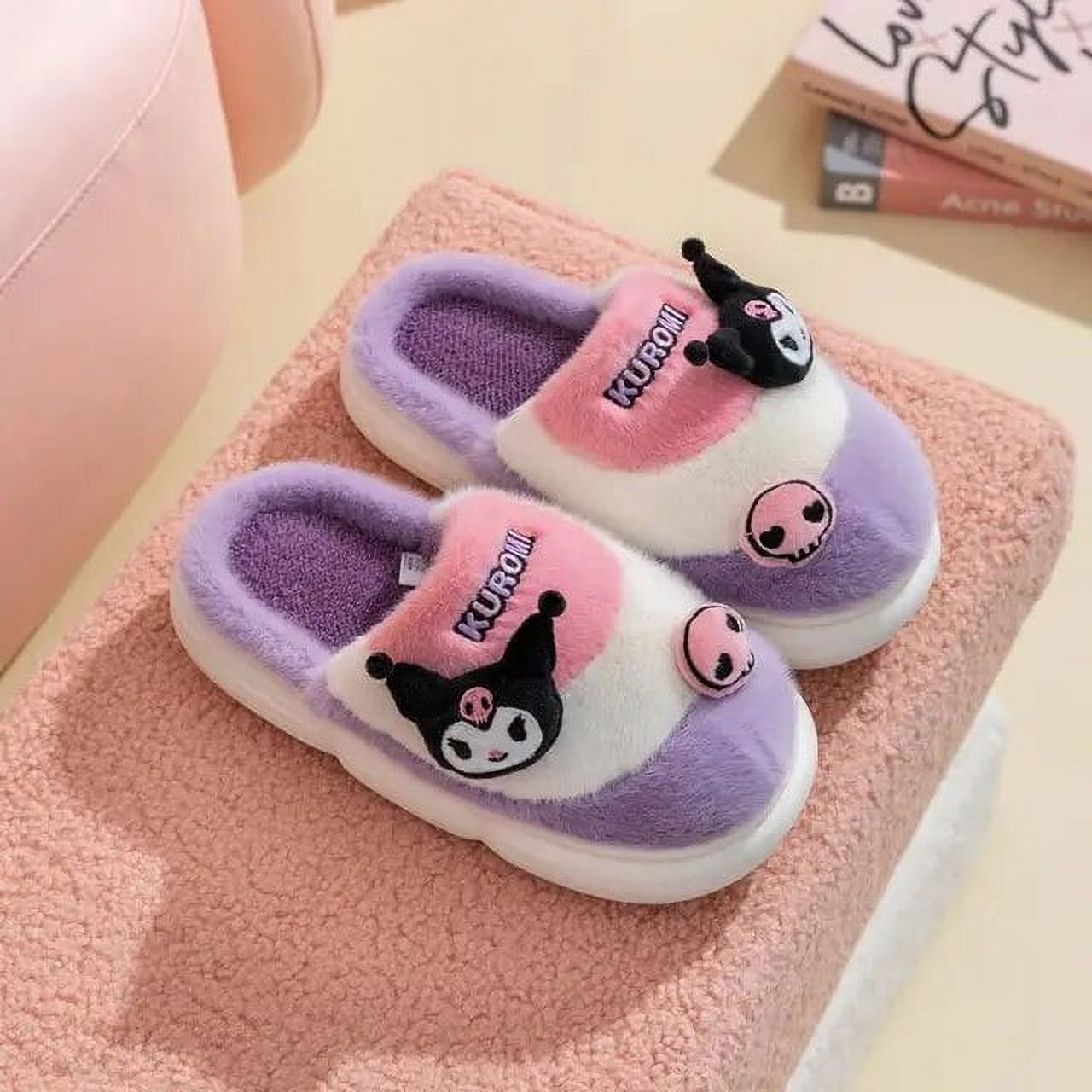 Sanrio Hello Kitty Children Slippers Anime Figure Kuromi Parent-Child ...