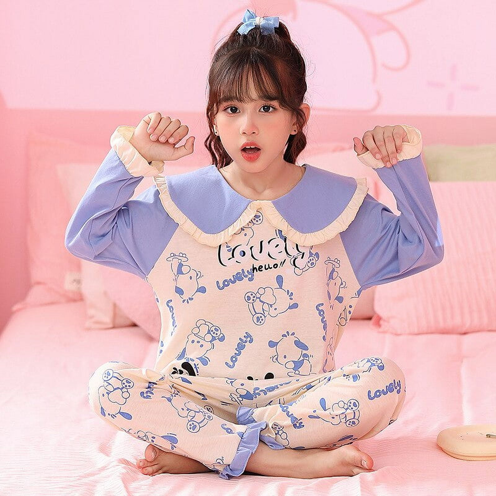 Sanrio Hello Kitty Children's Pajamas Kuromi Cinnamoroll Pochacco ...