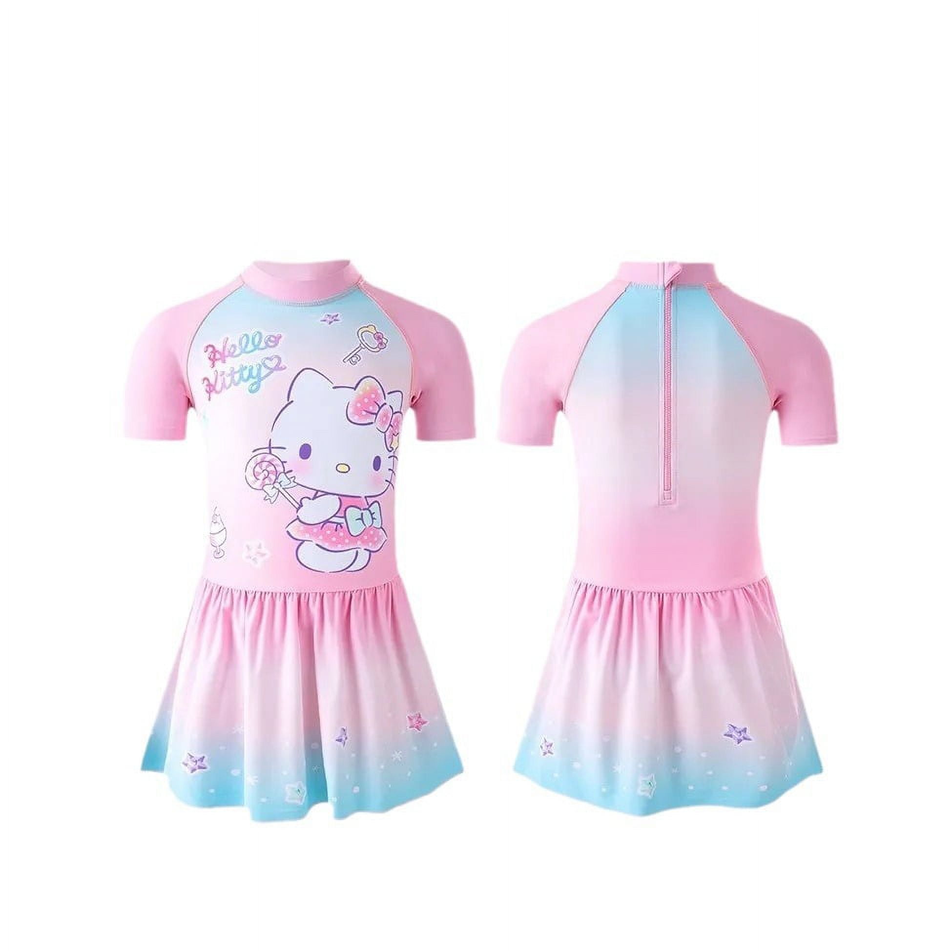 Sanrio Hello Kitty Children's Swimsuit 2024 New Girls Quick-drying One ...