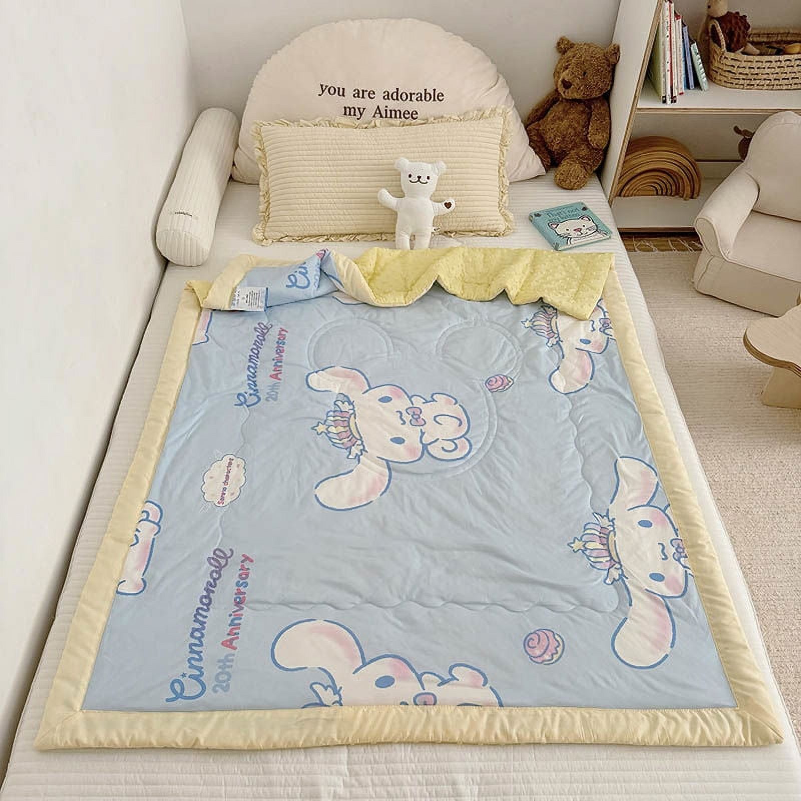 Sanrio Hello Kitty Cinnamoroll Anime Kawaii Summer Ice Bean Cool Quilt ...