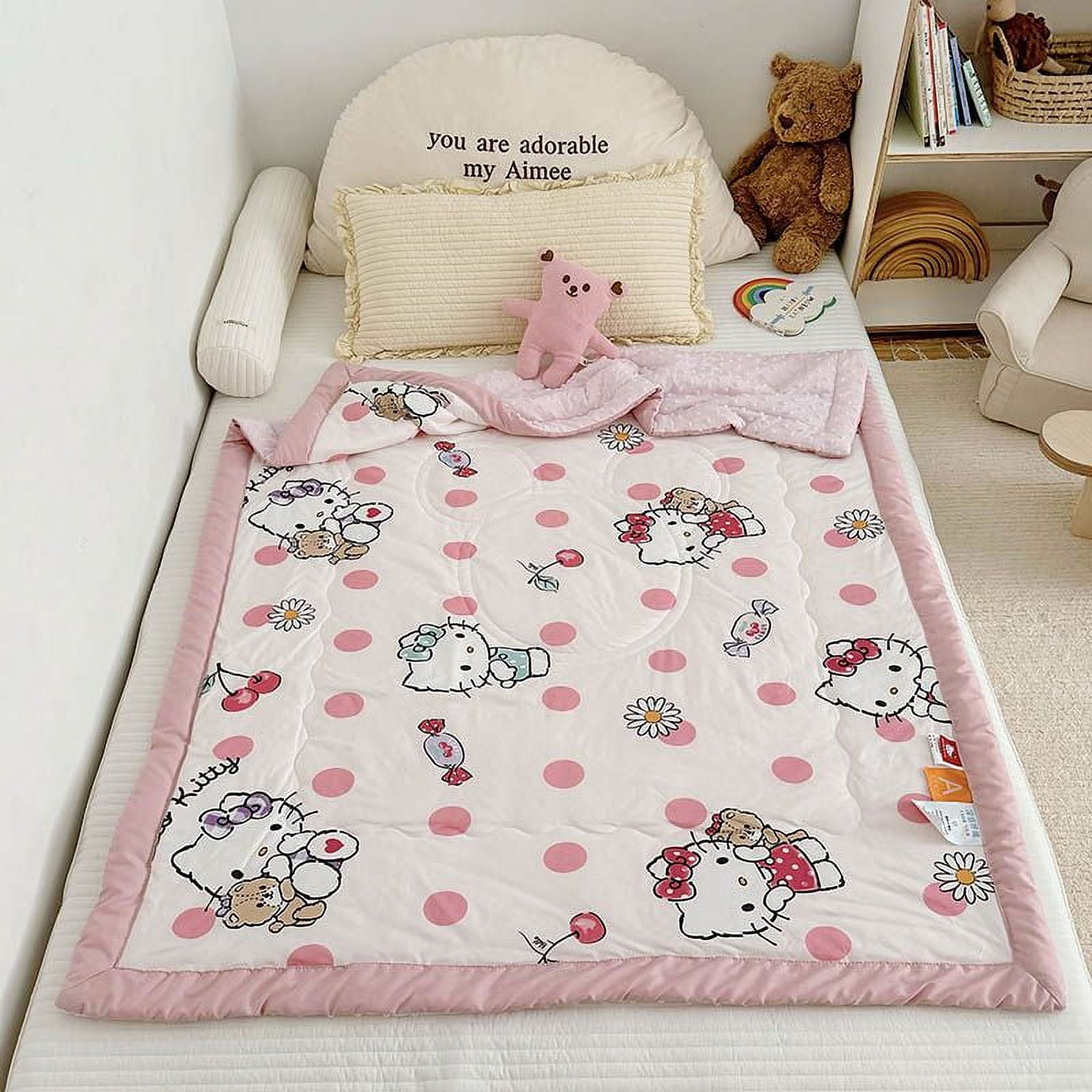 Sanrio Hello Kitty Cinnamoroll Anime Kawaii Summer Ice Bean Cool Quilt ...