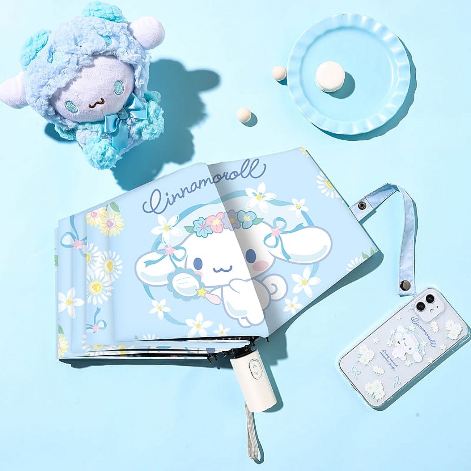 Sanrio Hello Kitty Cinnamoroll Umbrella Cartoon Cute Full Automatic ...