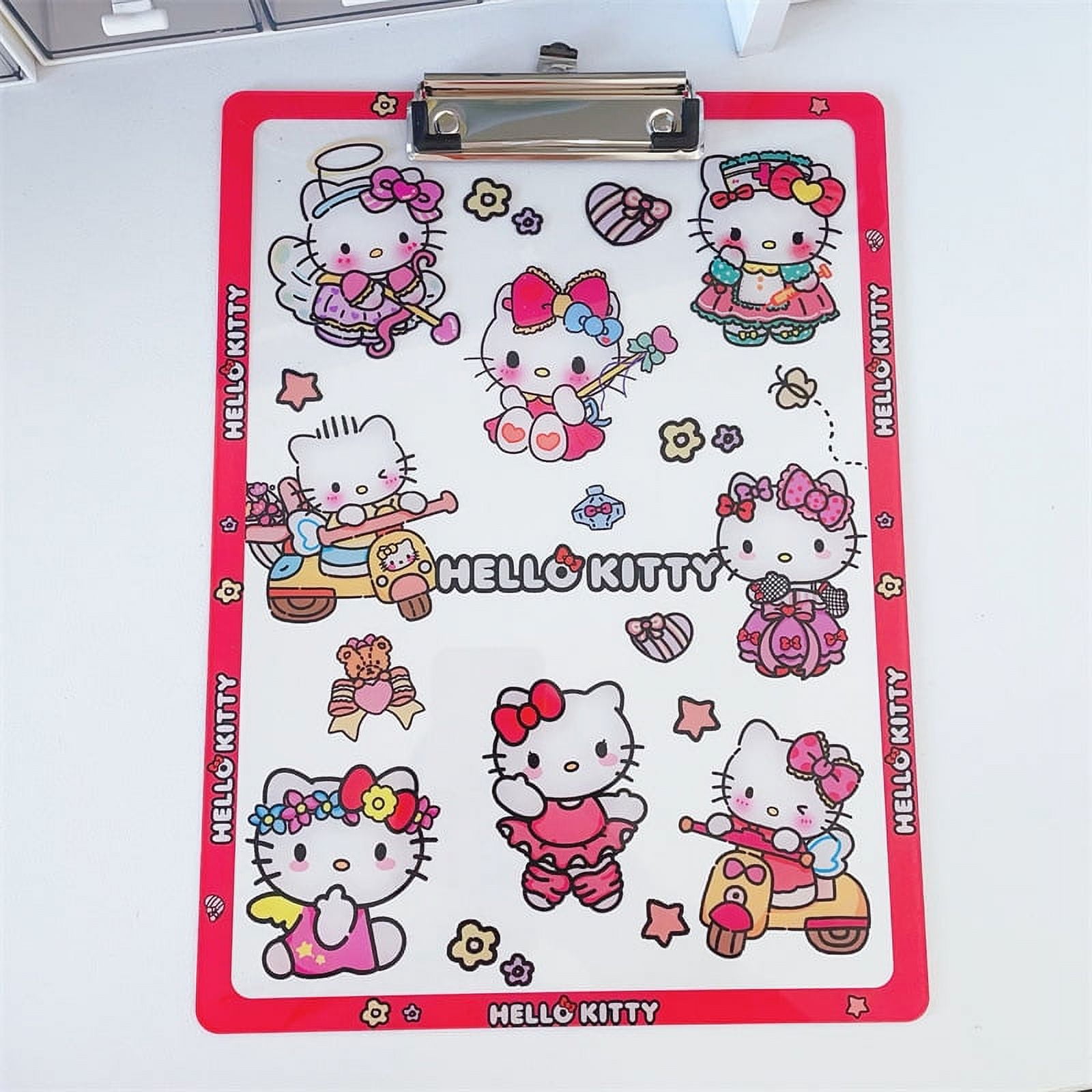 Sanrio Hello Kitty Cinnamoroll Writing Pad Board Clip Kuromi My Melody ...