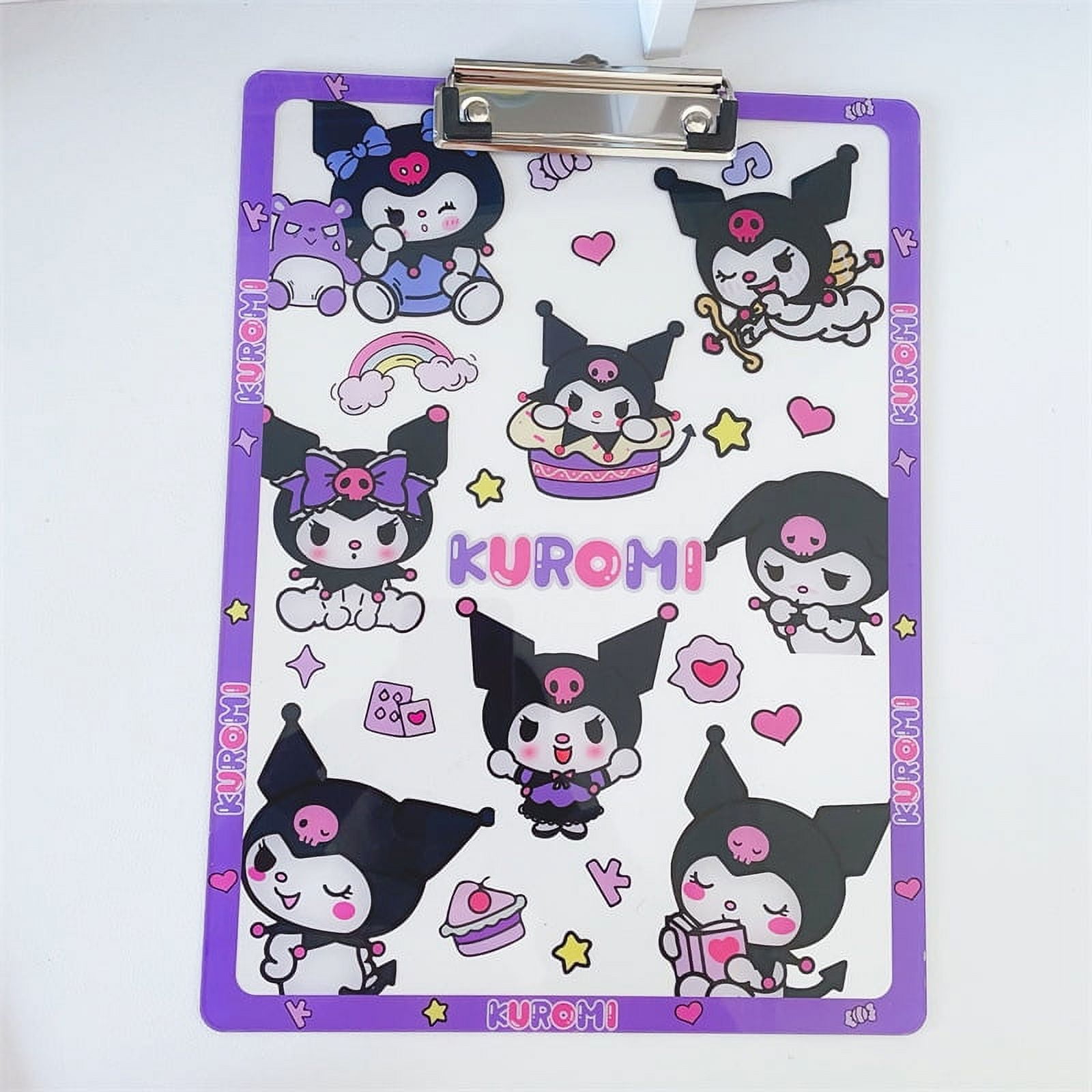 Sanrio Hello Kitty Cinnamoroll Writing Pad Board Clip Kuromi My Melody ...