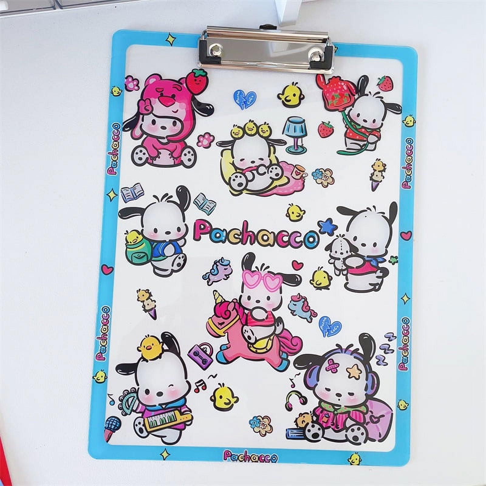 Sanrio Hello Kitty Cinnamoroll Writing Pad Board Clip Kuromi My Melody ...