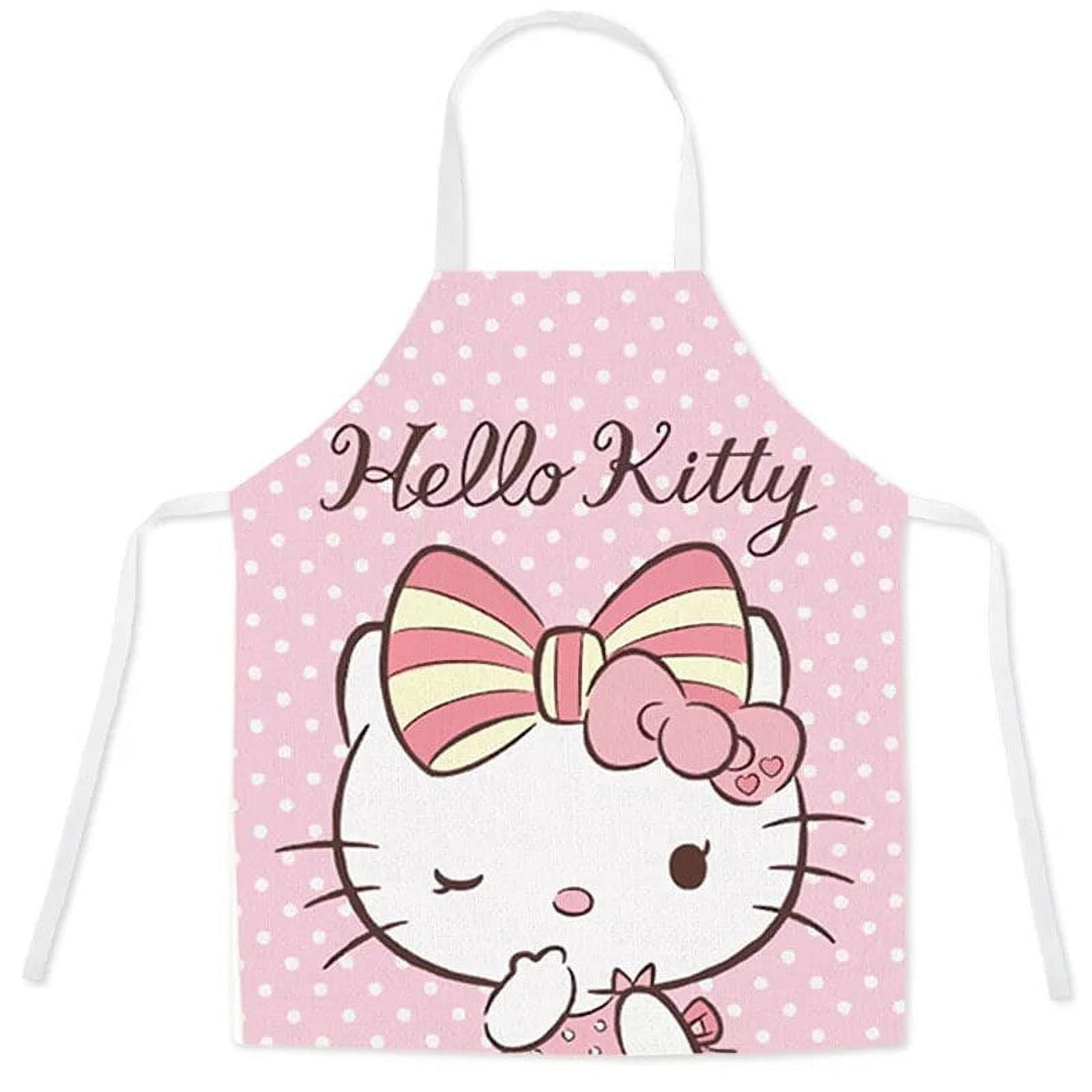 Sanrio Hello Kitty Cute Cartoon Kitchen Apron Women Cooking Pinafore ...