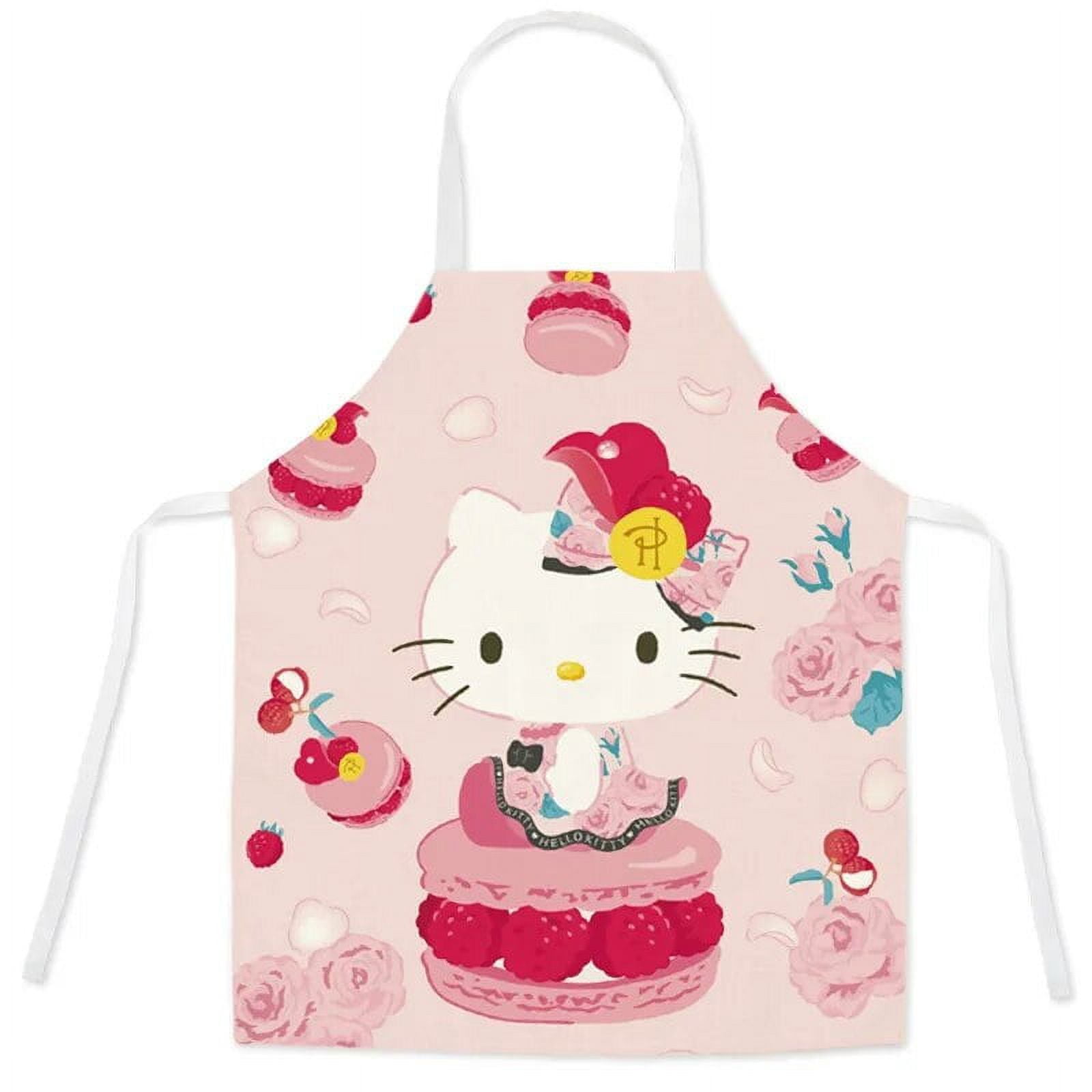 Sanrio Hello Kitty Cute Cartoon Kitchen Apron Women Cooking Pinafore ...