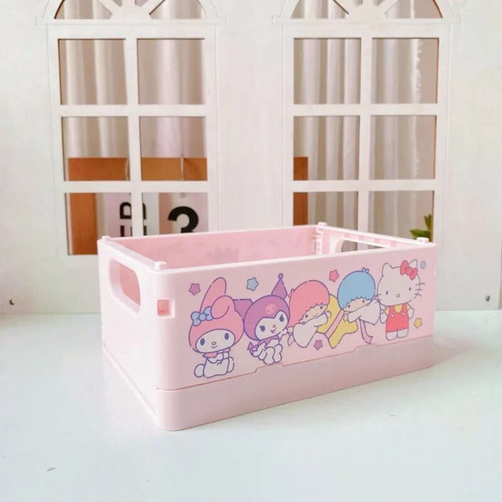 Sanrio Hello Kitty Cute Foldable Storage Box Cartoon Desktop Organizer ...
