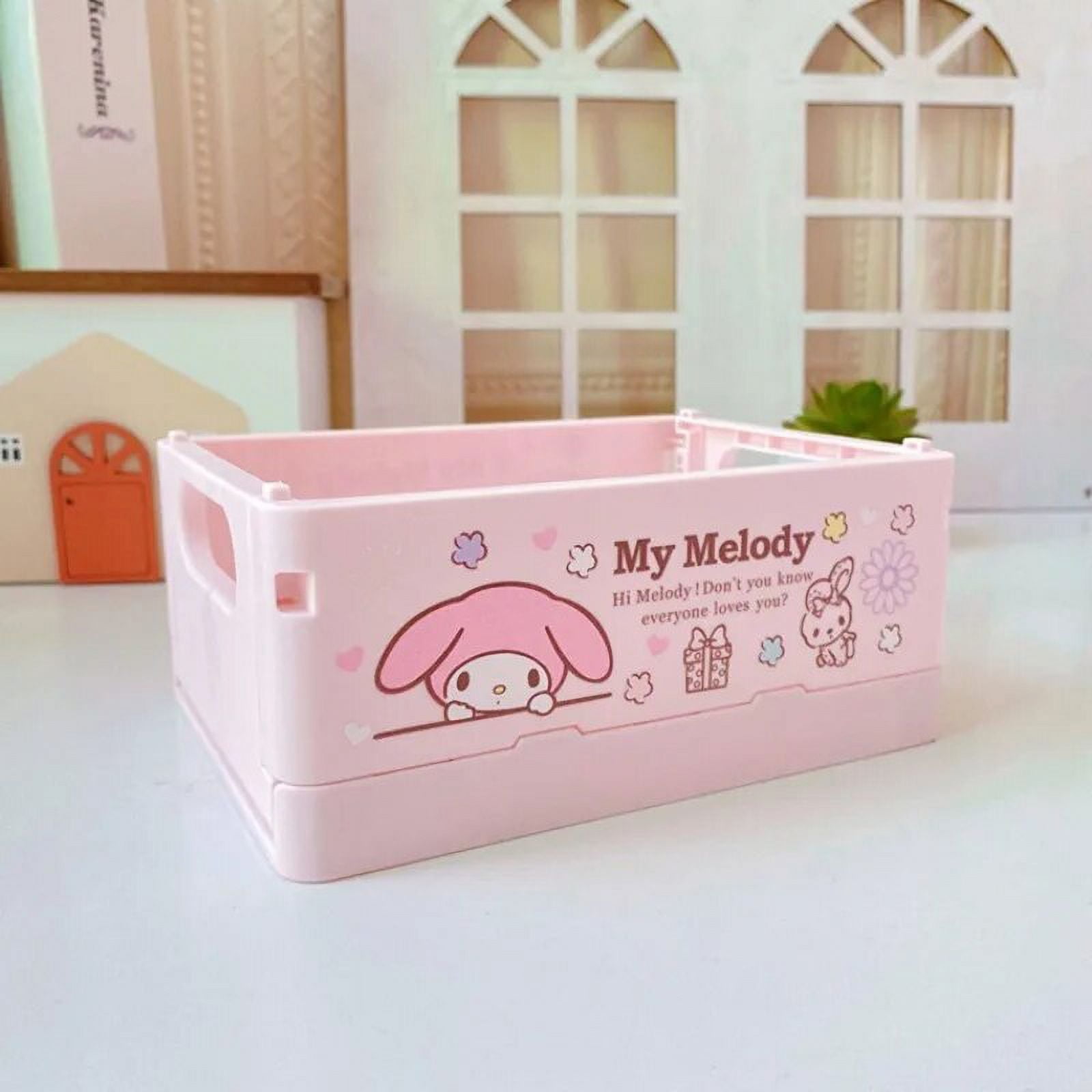 Sanrio Hello Kitty Cute Foldable Storage Box Cartoon Desktop Organizer ...