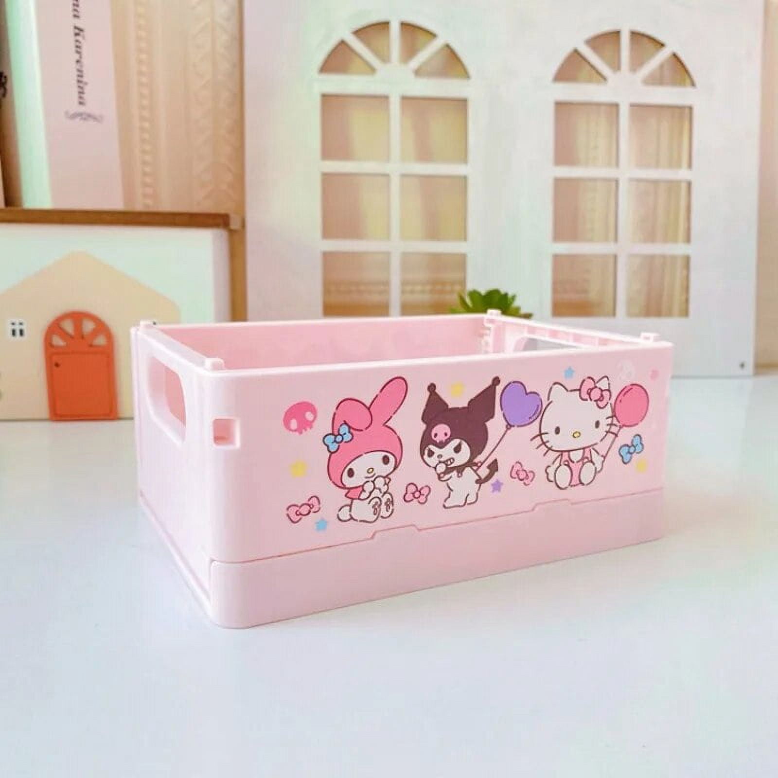 Sanrio Hello Kitty Cute Foldable Storage Box Cartoon Desktop Organizer ...