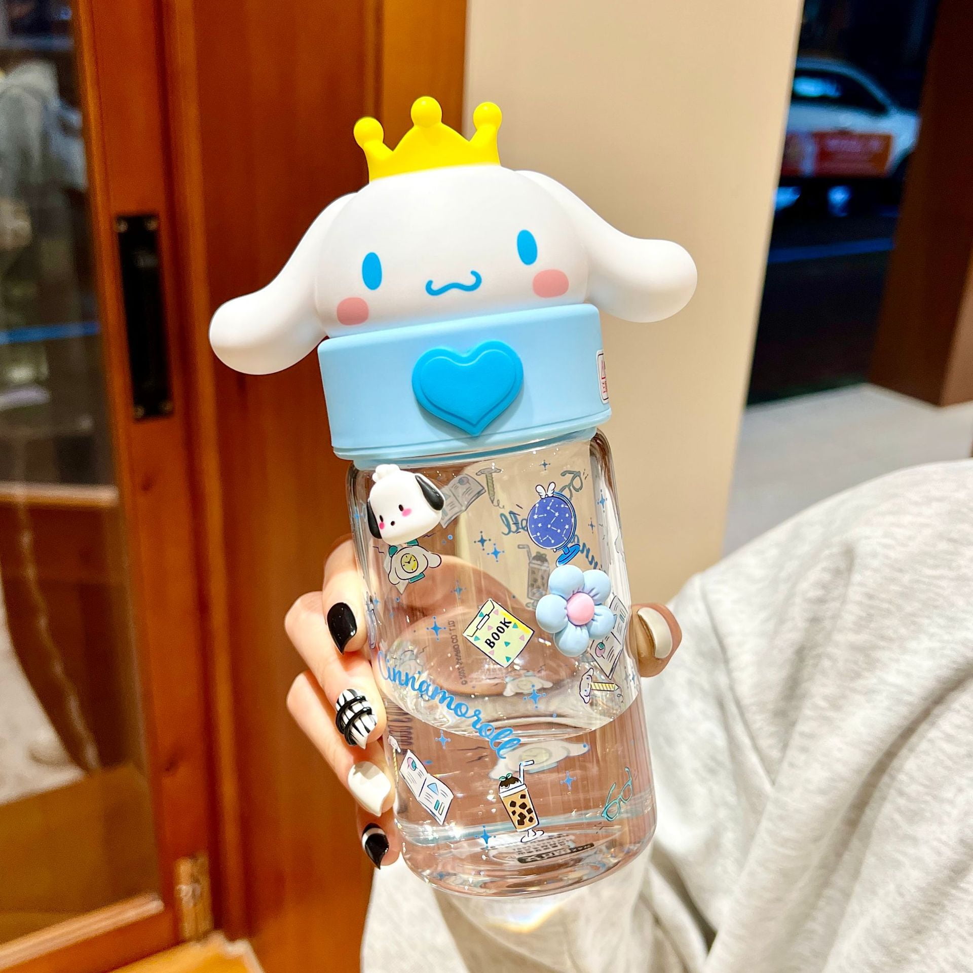 Sanrio Hello Kitty Cute Girl Water Cup Portable Kuromi Glass High ...