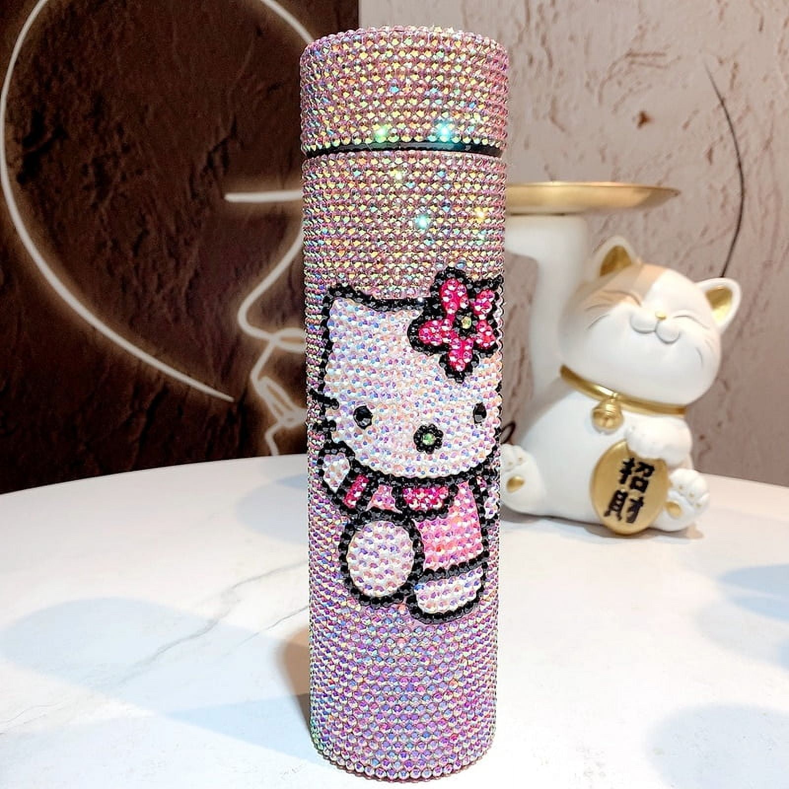 Sanrio Hello Kitty Cute Water Bottle Thermos Cup Sparkling Stainless ...