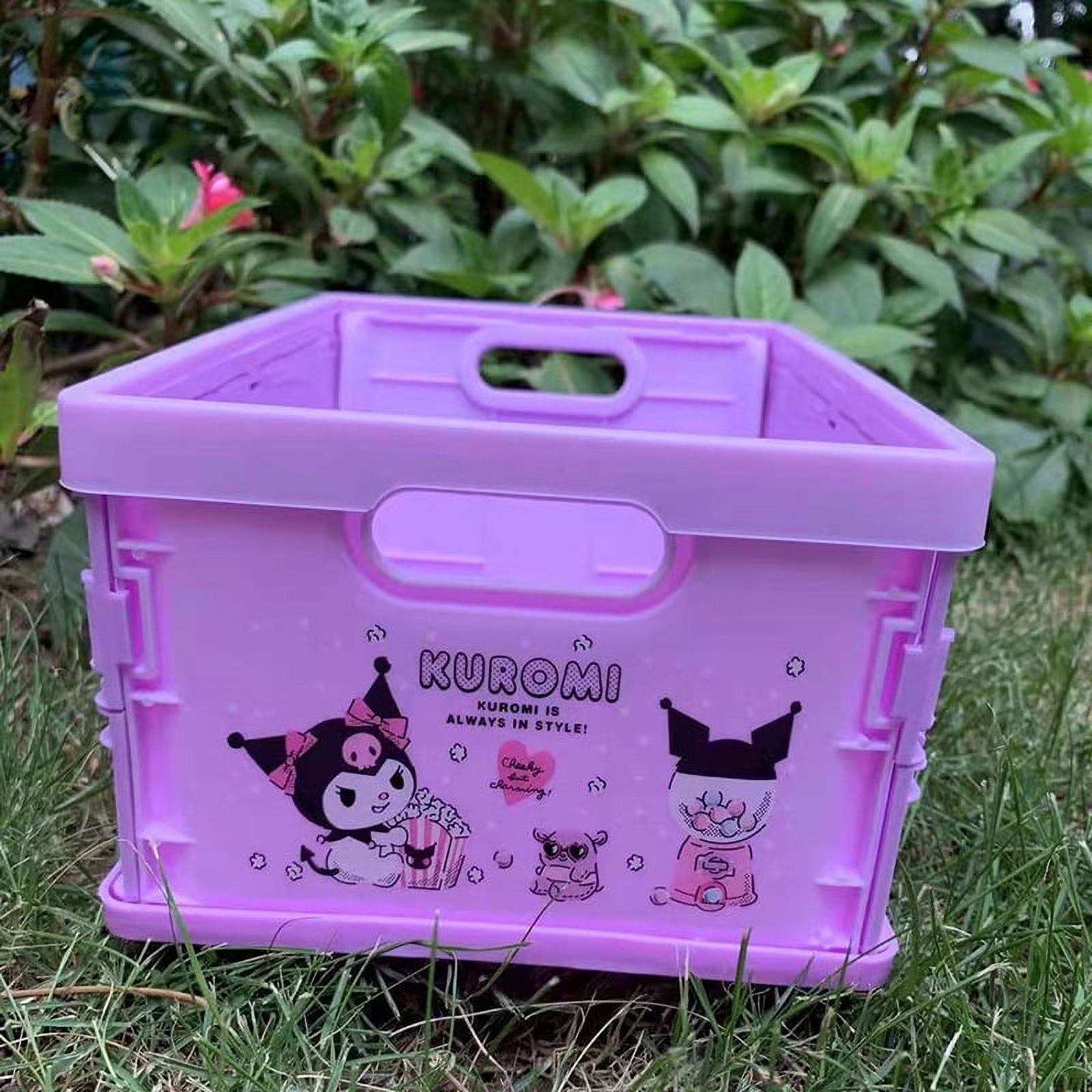Sanrio Hello Kitty Desktop Storage Box Cute Kuromi Folding Organizer ...