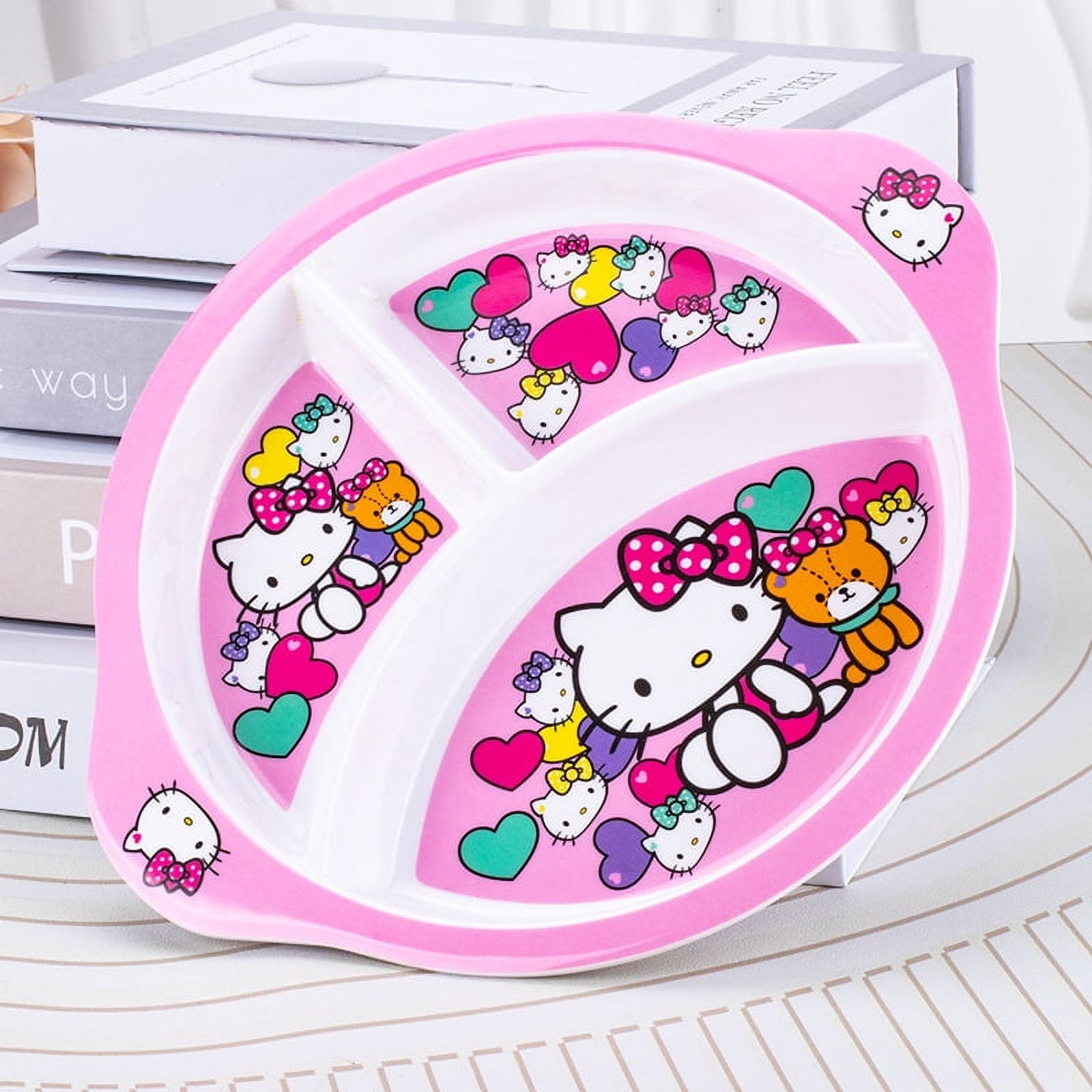 Sanrio Hello Kitty Dinner Plate Compartment Kuromi Tableware Cartoon ...