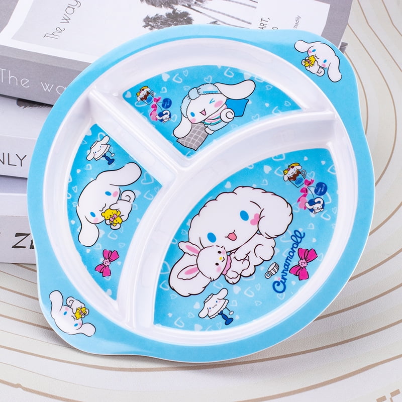 Sanrio Hello Kitty Dinner Plate Compartment Kuromi Tableware Cartoon ...