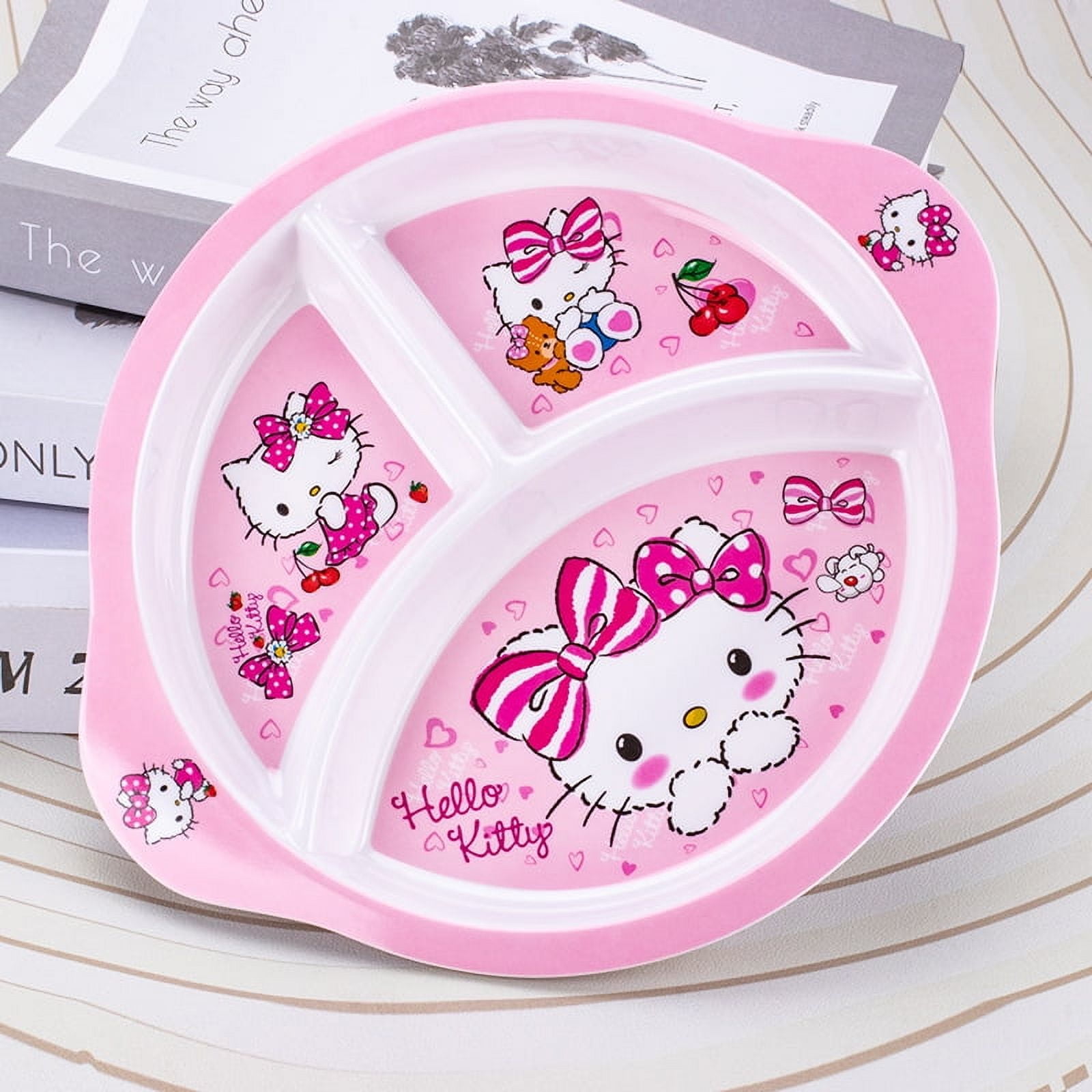 Sanrio Hello Kitty Dinner Plate Compartment Kuromi Tableware Cartoon ...