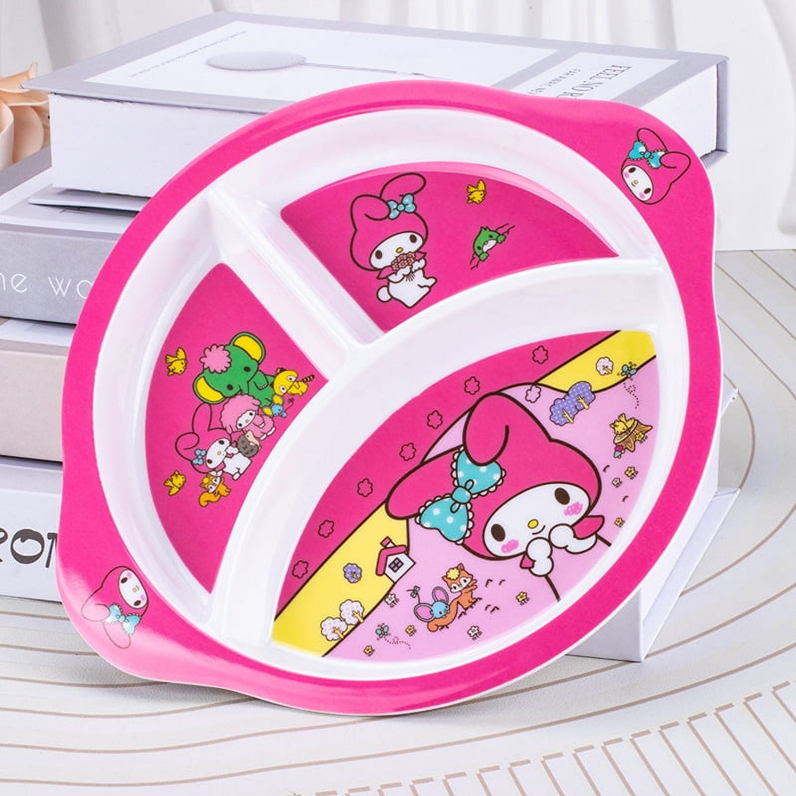 Sanrio Hello Kitty Dinner Plate Compartment Kuromi Tableware Cartoon ...