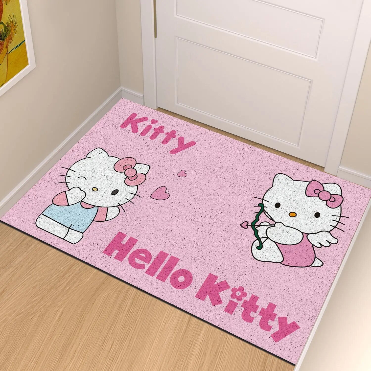 Sanrio Hello Kitty Entrance Door Floor Mat Outdoor Stain Resistant PVC ...