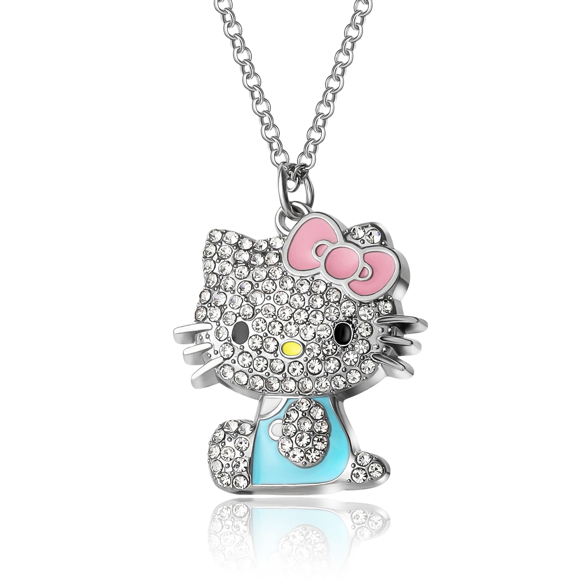 Sanrio Hello Kitty Fashion Pave Sparkling Necklace - Walmart.com